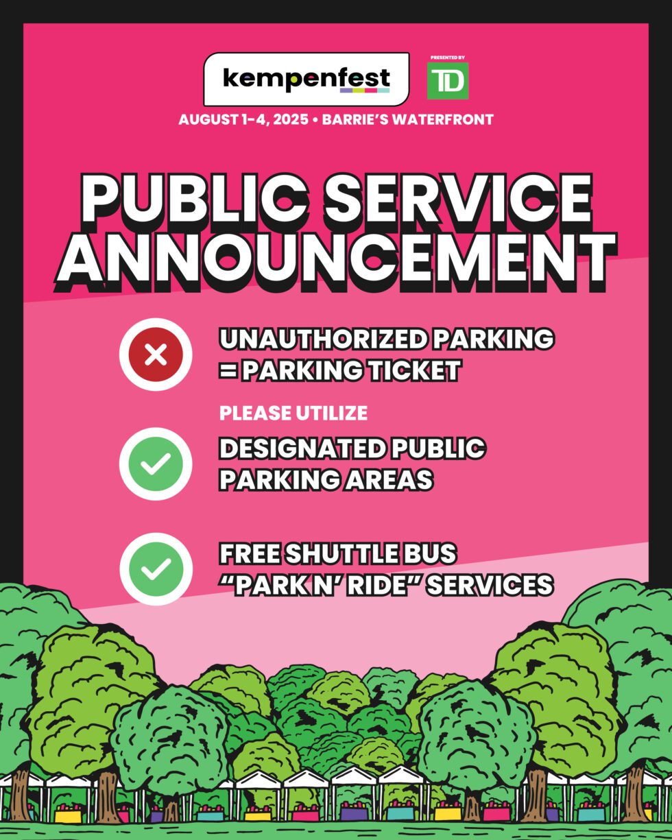 Free Shuttle Busses to Kempenfest 2025 | Barrie